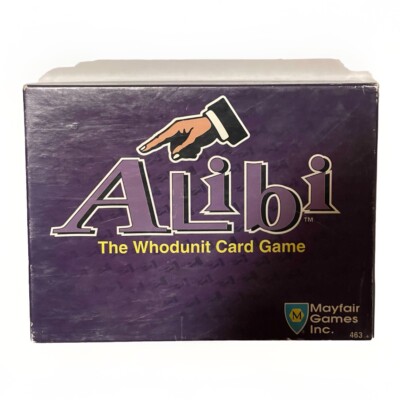 Alibi: The Whodunit Card Game; 1993 Mayfair Games - COMPLETE | eBay