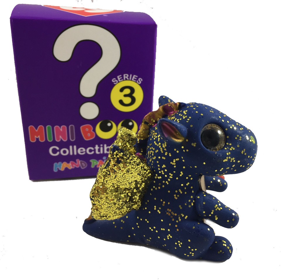 TY Beanie Boos Mini Boo SAFFIRE Blue Dragon Chaser Series 3 Collectible ...