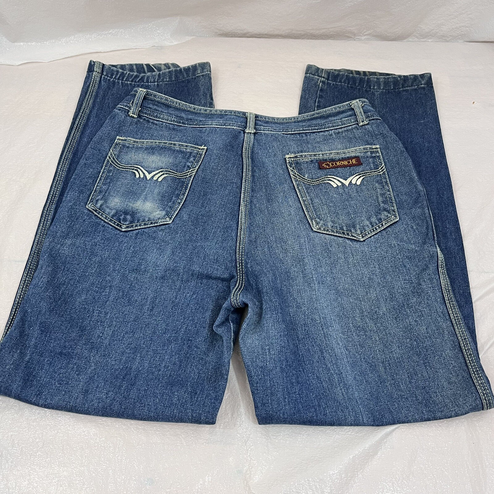 Vintage Corniche Jeans Mens 36 Blue Wash Denim Pants High Waisted ...