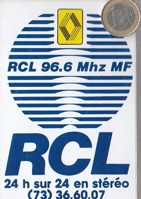 AUTOCOLLANT. C25 Radio. RCL 96.6 Mhz. Vintage. Renault automobile | eBay