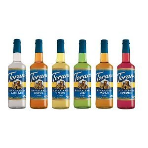 Syrup, Sugar Free, Assorted Summer Flavors, 750-ML (Pack of 6 ...