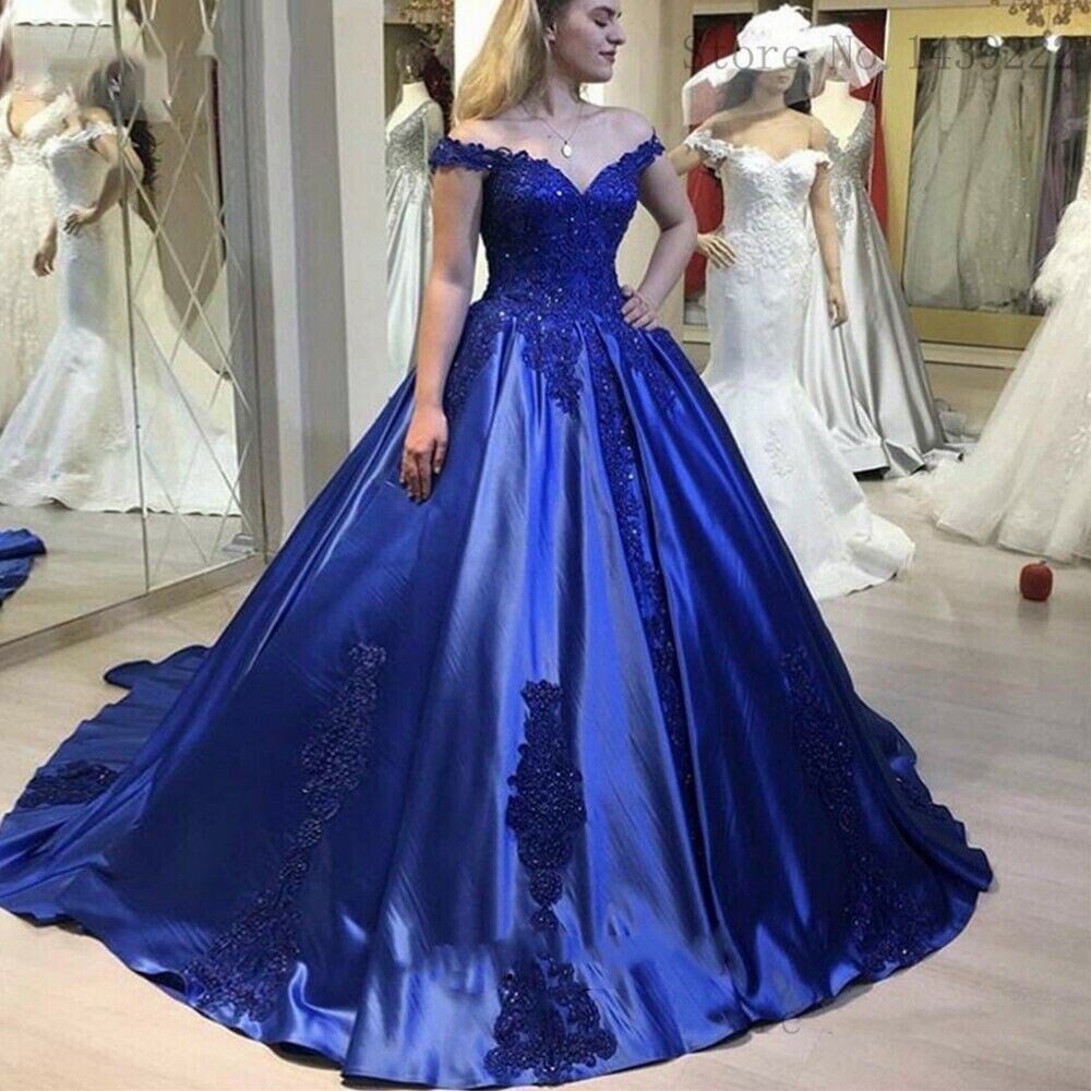 Royal Blue Princess Prom Dresses