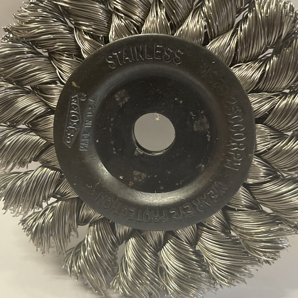 Osborn 3" Dia Stainless Steel Knot Wire Wheel Brush 25,000 RPM 3/8 ...