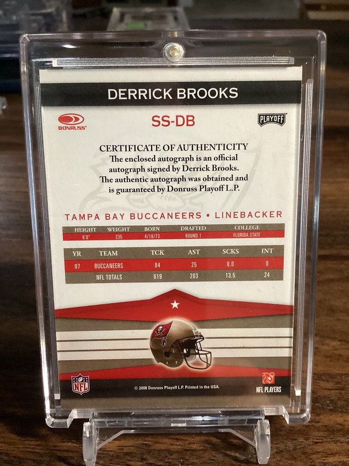 Derrick Brooks Silver Signatures Autographed Football Card | eBay