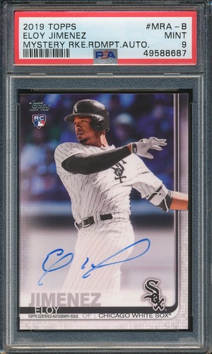 PSA 9 2019 Topps ELOY JIMENEZ Mystery Redemption AUTO RC White Sox MINT ...