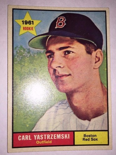 1961 TOPPS CARL YASTRZEMSKI #287 ROOKIE BASEBALL CARD Boston Red Sox ...