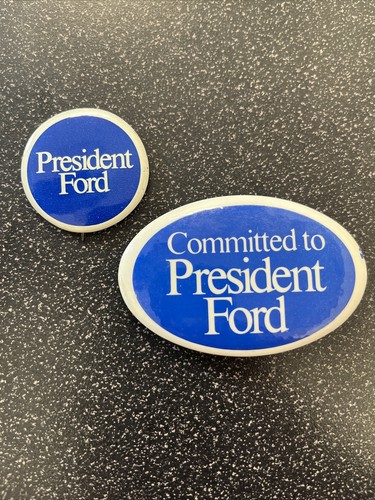 (2) Gerald Ford Presidential Election Pins National State Campaign ...
