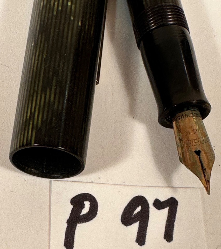 Eversharp Skyline Fountain Pen, 14K Eversharp Nib (P97), Marbled Green & Black | eBay