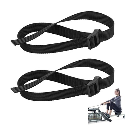 Foot Strap Set Straps Replacement Adjustable Heavy Duty Rowing Machine ...