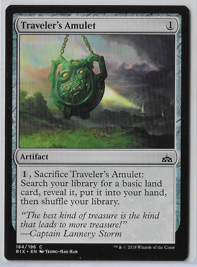 MTG Traveler's Amulet Rivals of Ixalan (RIX) Common Magic Card #184/196 ...