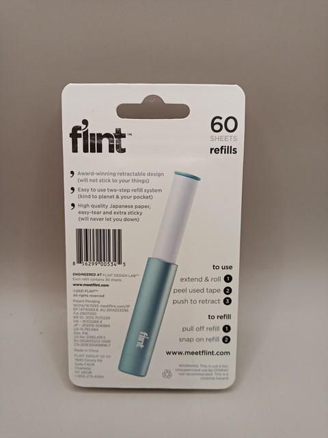 6 Flint Lint Roller Refills 180 Sheets 3- 2pks S for sale online | eBay