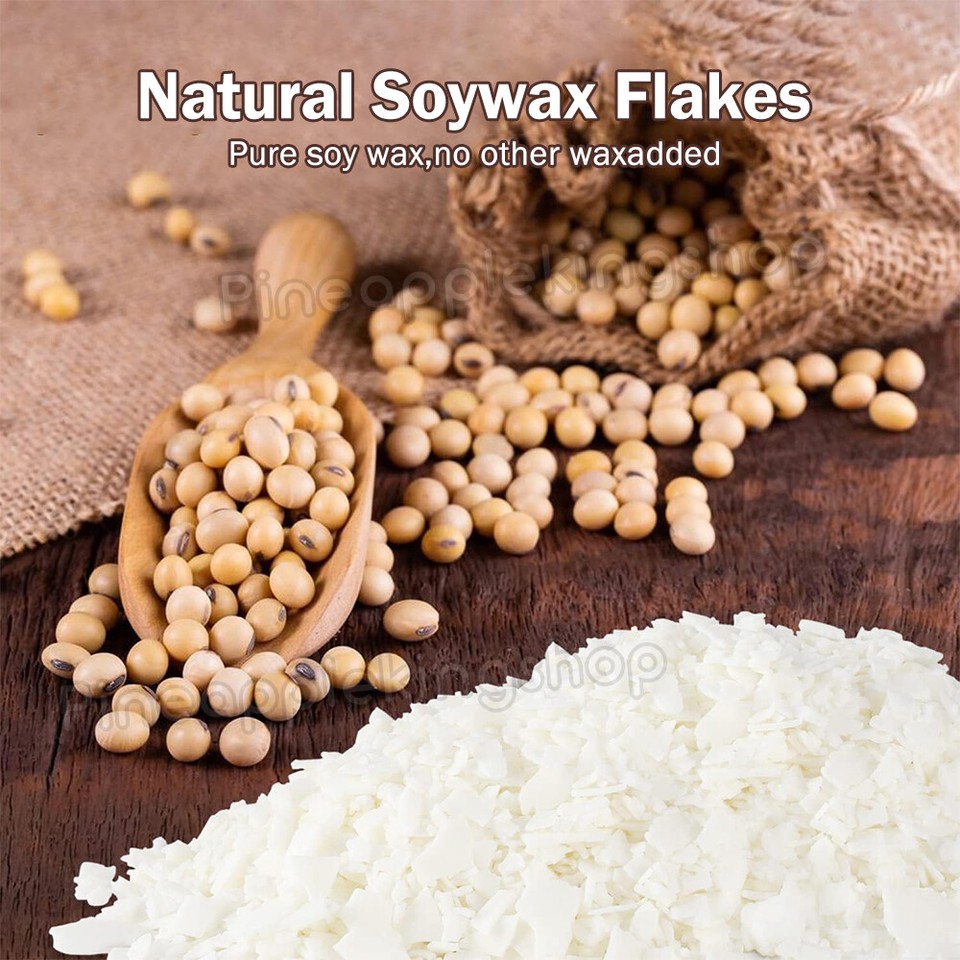 Natural Soy Wax Candle Making Supplies Crafts [ 5kg ] Container & Tea ...