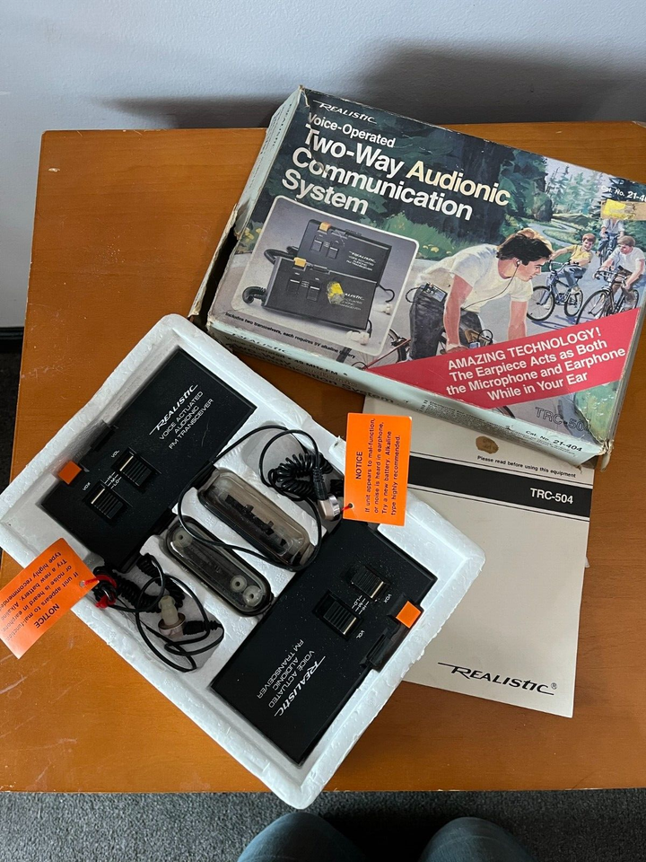 1980s Realistic TRC504 Voice Operated Two Way Audionic Communication ...