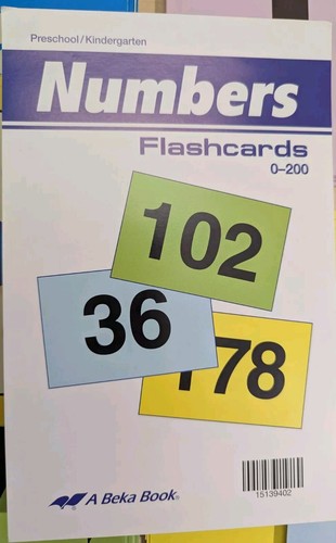 Abeka Numbers Flashcards Preschool And Kindergarten 0-200 [5.5''x8.5 ...