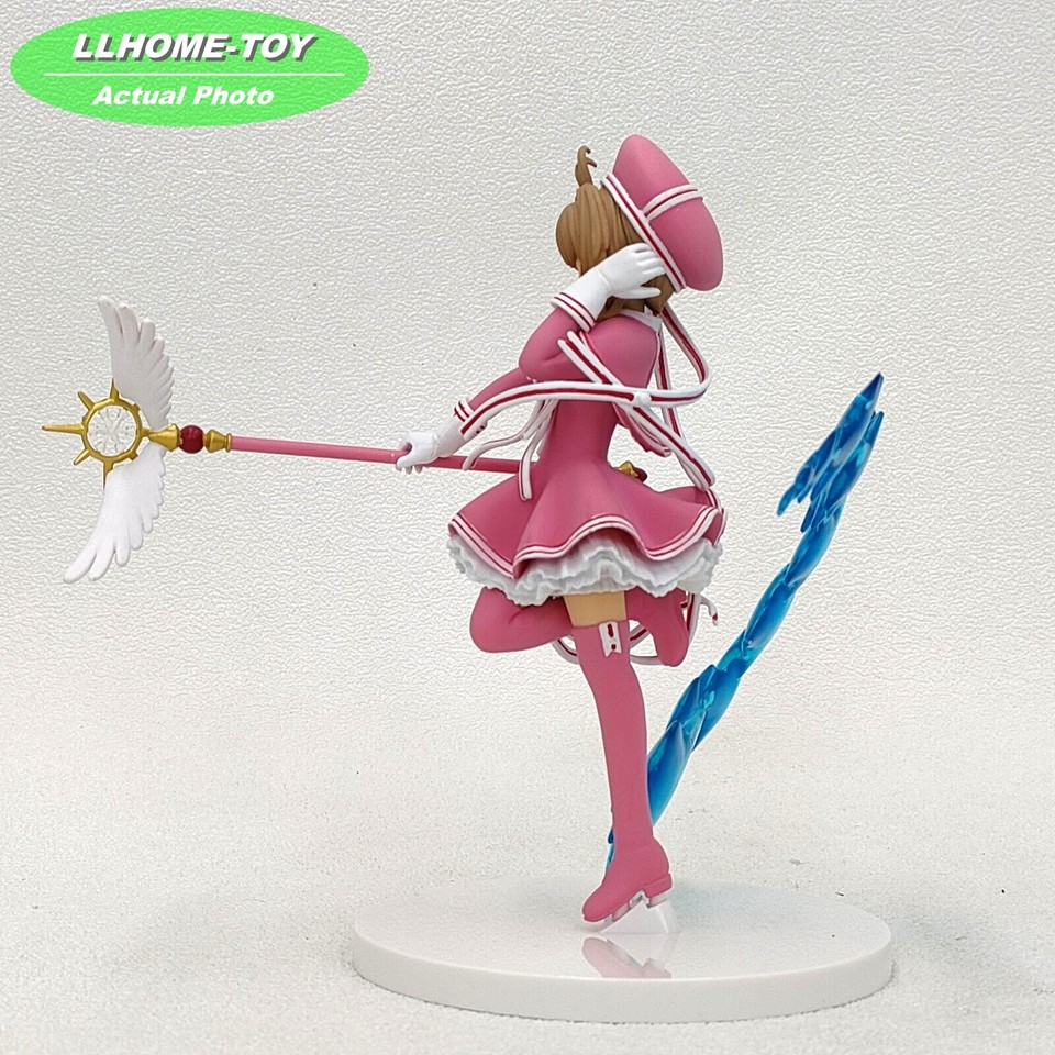 Anime Character Sakura Kinomoto Sakura Pink Hat & dress stand Figure ...