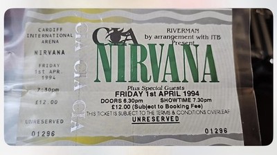 NIRVANA concert ticket Cardiff 1994 | eBay UK