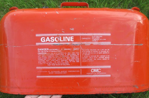 OMC Outboard Motor BOAT GAS TANK JOHNSON FUEL 6 GALLON EVINRUDE GAUGE ...