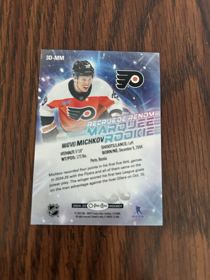 2024-25 O-PEE-CHEE - 3D MARQUEE ROOKIES - MATVEI MICHKOV | eBay