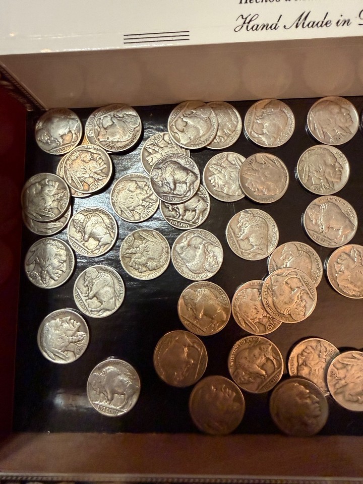 LOT OF 65 ANTIQUE VINTAGE UNSORTED BUFFALO NICKELS coin collection | eBay