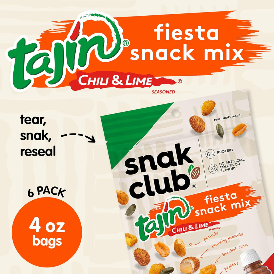 Tajin Fiesta Snack Mix, Peanuts, Crunchy Peanuts, Toasted Corn, and ...