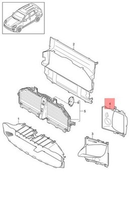 Genuine PORSCHE Cayenne Porsche 92A Air Guide right 95857564230 | eBay