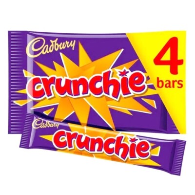 Cadbury CRUNCHIE Honeycomb bars 4ct. / 104g Made in the UK- FREE SHIP ...