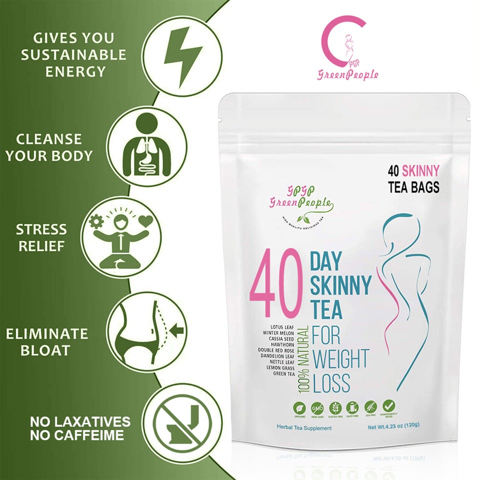 Natural 40 Day Skinny Tea Hebal Tea for Weight Loss Skinny Fat Burn ...