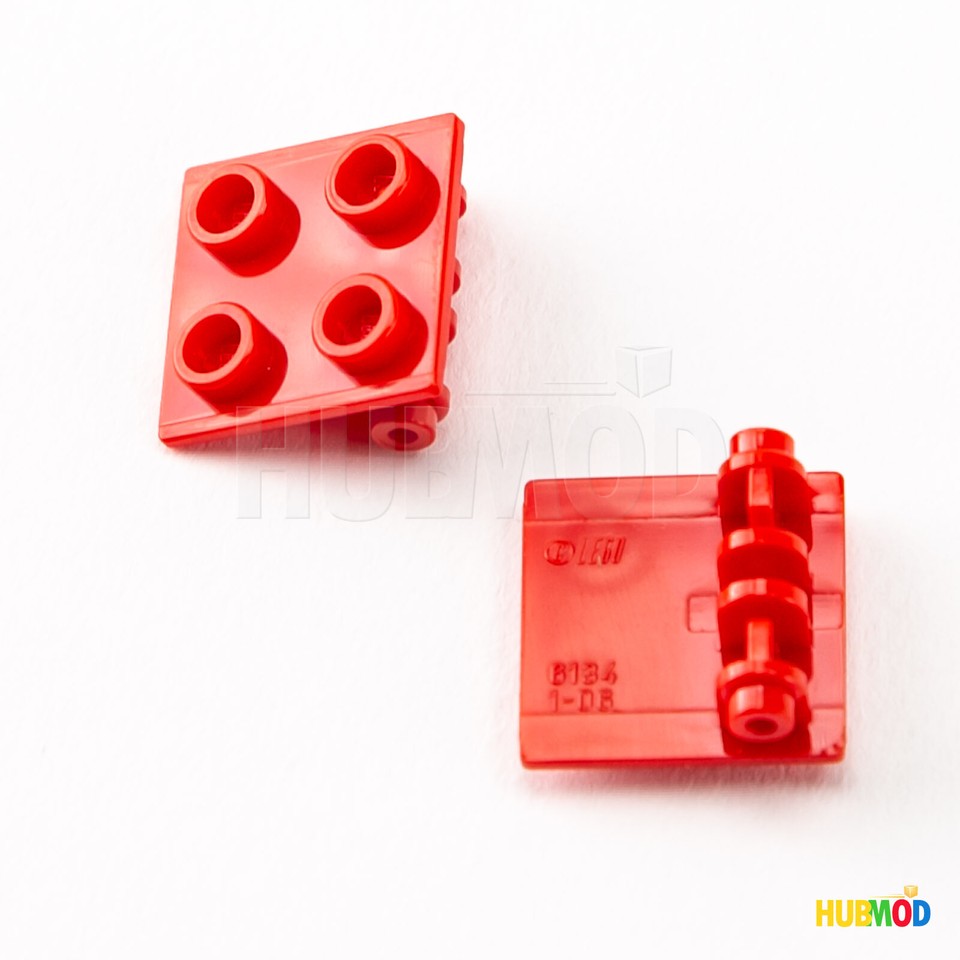 Lot of 6 Genuine LEGO Red 2x2 6134 Hinge Plate Top Bricks Blocks Parts ...
