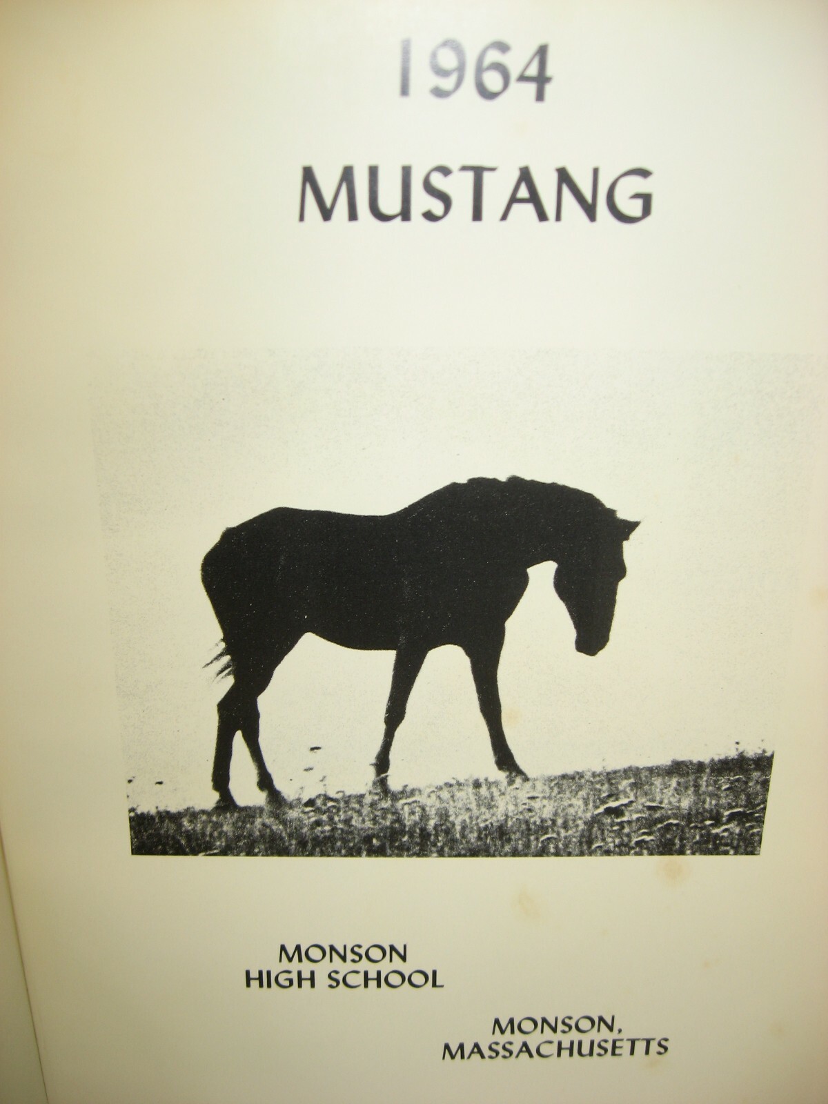 1964 Mustang, Monson High School, Monson, Massachusetts. Yearbook | eBay