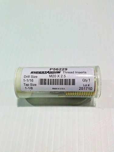 PREMIER SUPERTANIUM M20 X 2.5 THREAD INSERTS 2PCS PART# P56229 (LW0111 ...