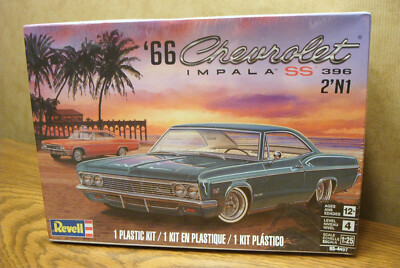 REVELL '66 Chevrolet Impala SS 396 2 'N 1 Model Kit #85-4497 1:25 Scale ...