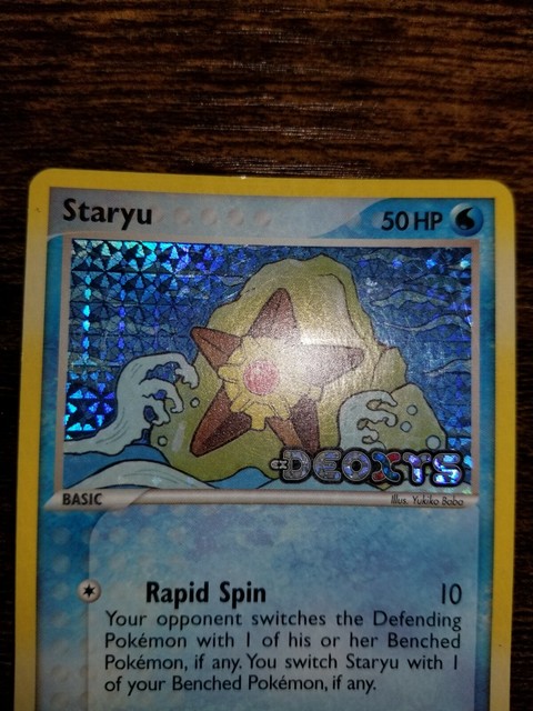 Pokémon TCG Staryu EX Deoxys 77/107 Reverse Holo Common for sale online ...