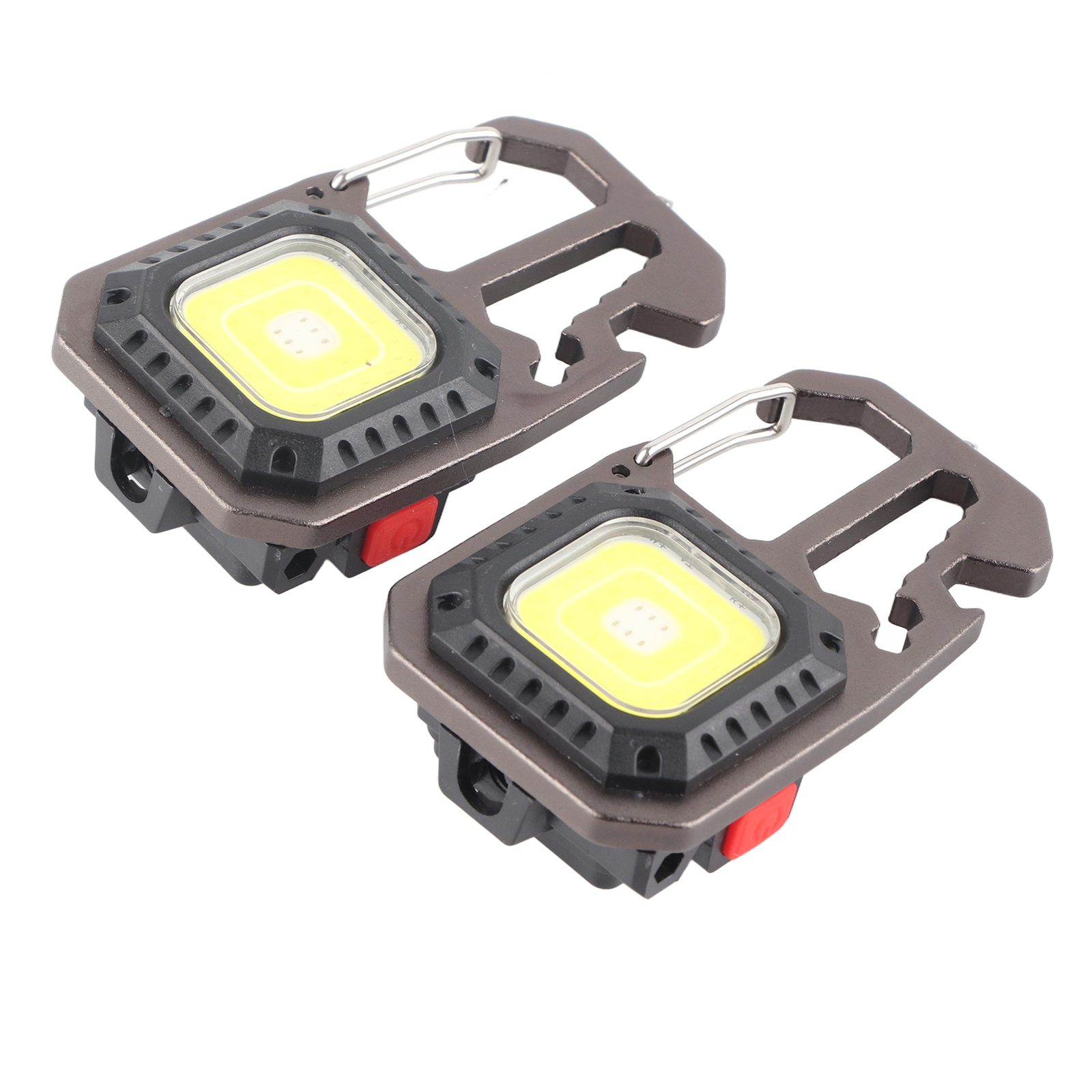 2Pcs Keychain Work Light High Bright Mini COB Lamp IP66 Multi Function ...