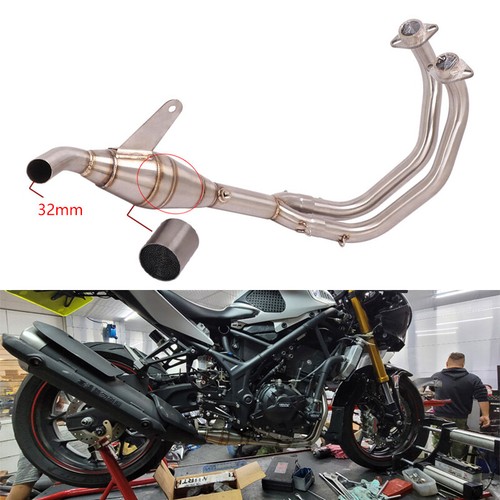 For Yamaha YZF R3 R25 MT-03 32mm Header Mid Exhaust Link Pipe Stainless ...