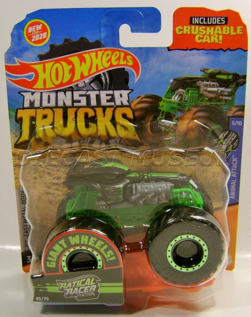RATICAL RACER 45/75 W/ CRUSHABLE CAR MONSTER TRUCKS HOT WHEELS 2020 | eBay