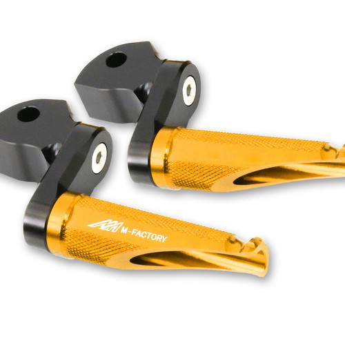 SHINOBI Gold REAR Foot Pegs 25mm Adjustable For Honda VFR800 ...