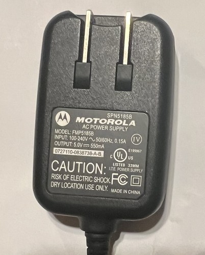MOTOROLA OEM Mini USB HOME TRAVEL CHARGER OUTLET AC POWER ADAPTER ...