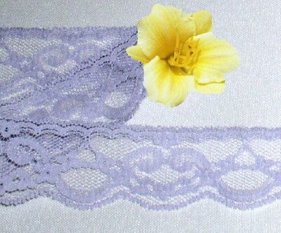 Lavender Floral Lace Trim 12 - 25 Yd x 1-1/4" Scalloped E48LV CLOSEOUT ...