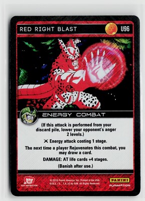 DBZ TCG Dragon Ball Z Panini Perfection Red Right Blast Foil x1 U96 | eBay