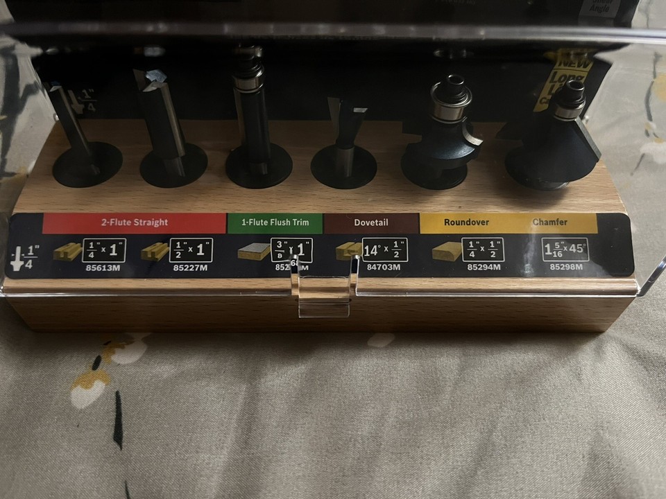 Bosch RBS006-1/4-Inch Shank Carbide-Tipped Multi-Purpose Router Bit Set ...