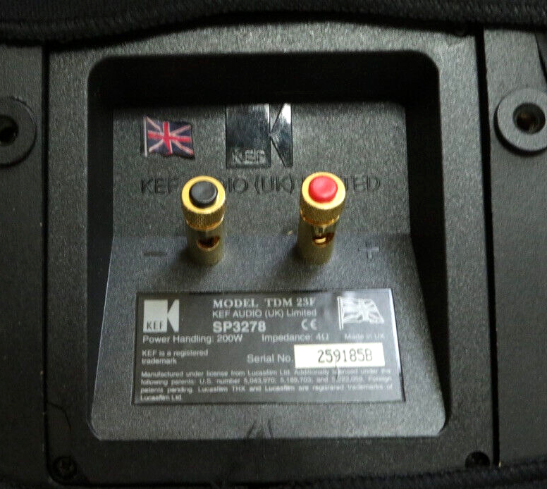 KEF Reference TDM 23F Speakers THX Theater Speakers (Black) m395 | eBay