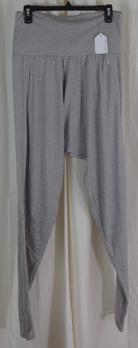 Zuda Women's Harem Style Wide Waistband Knit High Waist Pant Grey Size ...