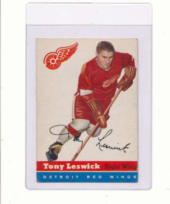 1954 Topps hockey card Tony Leswick red Wings #45 bm | eBay