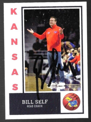 Coach Bill Self KU Jayhawks SIGNED CUSTOM CARD AUTOGRAPHED Kansas HOF ...