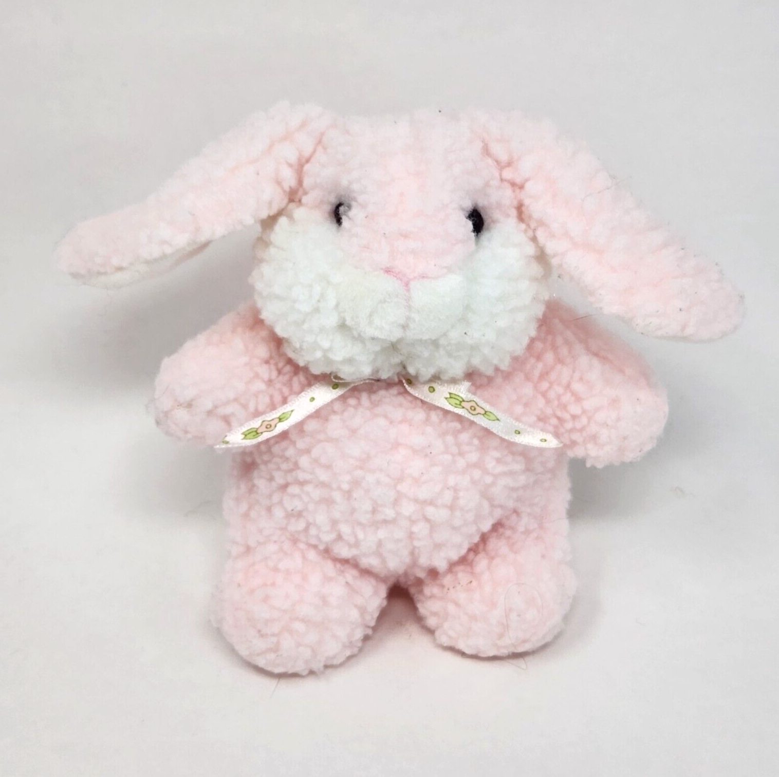 6" VINTAGE 1992 GUND PINK BABY BUNNY RABBIT STUFFED ANIMAL PLUSH TOY W ...