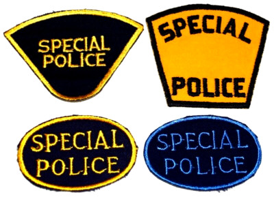 SPECIAL POLICE–SET OF 4 PATCHES-Sheriff Police Patch VINTAGE OLD MESH 4 ...