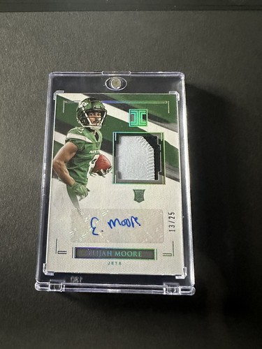 Elijah Moore 2021 Panini Impeccable Rookie Patch Auto /25 RPA Jets #RPA ...