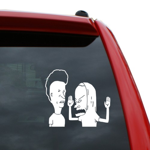 Beavis and Butthead Vinyl Decal | Color: White | 5" tall | eBay