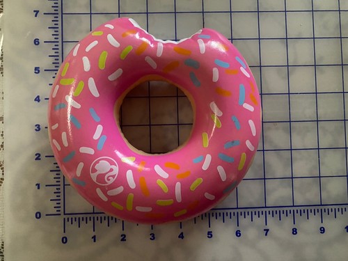 Mattel Barbie Doll Pink Donut Pool Float Ring Hard Plastic Floatie Toy ...