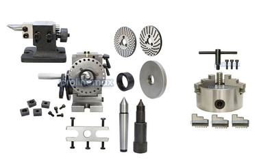 BS-1 Precision Semi Universal Dividing Head Tailstock Spindle w/ 6'' 3 ...